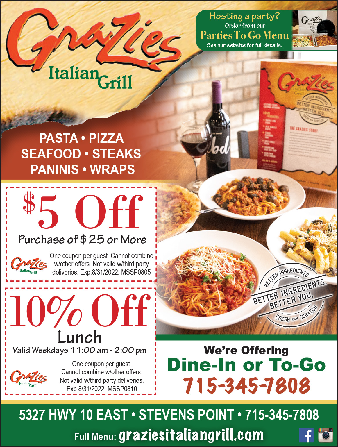 Grazies Italian Grill - Money Saver