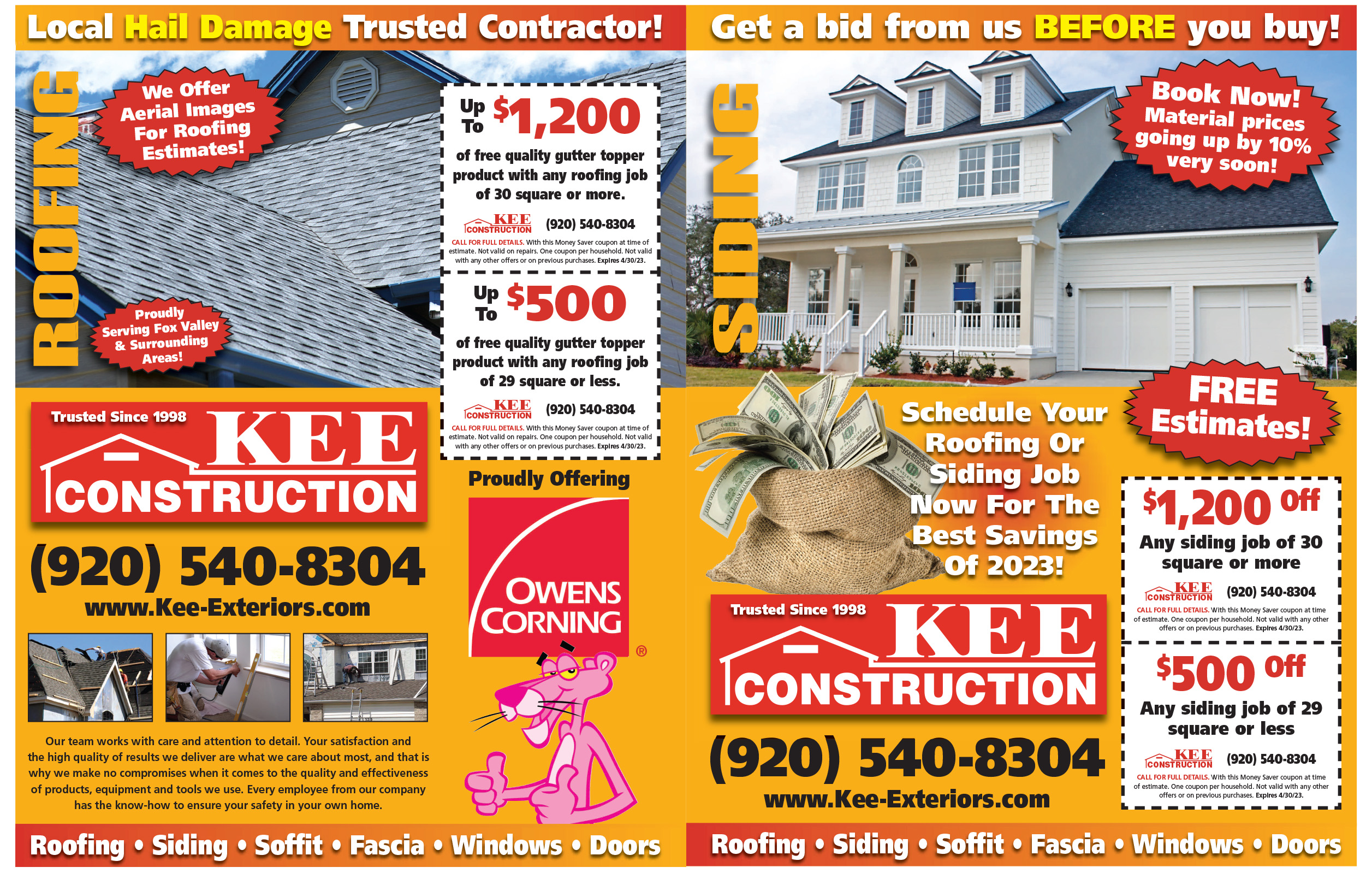 Kee construction - Oshkosh - Money Saver