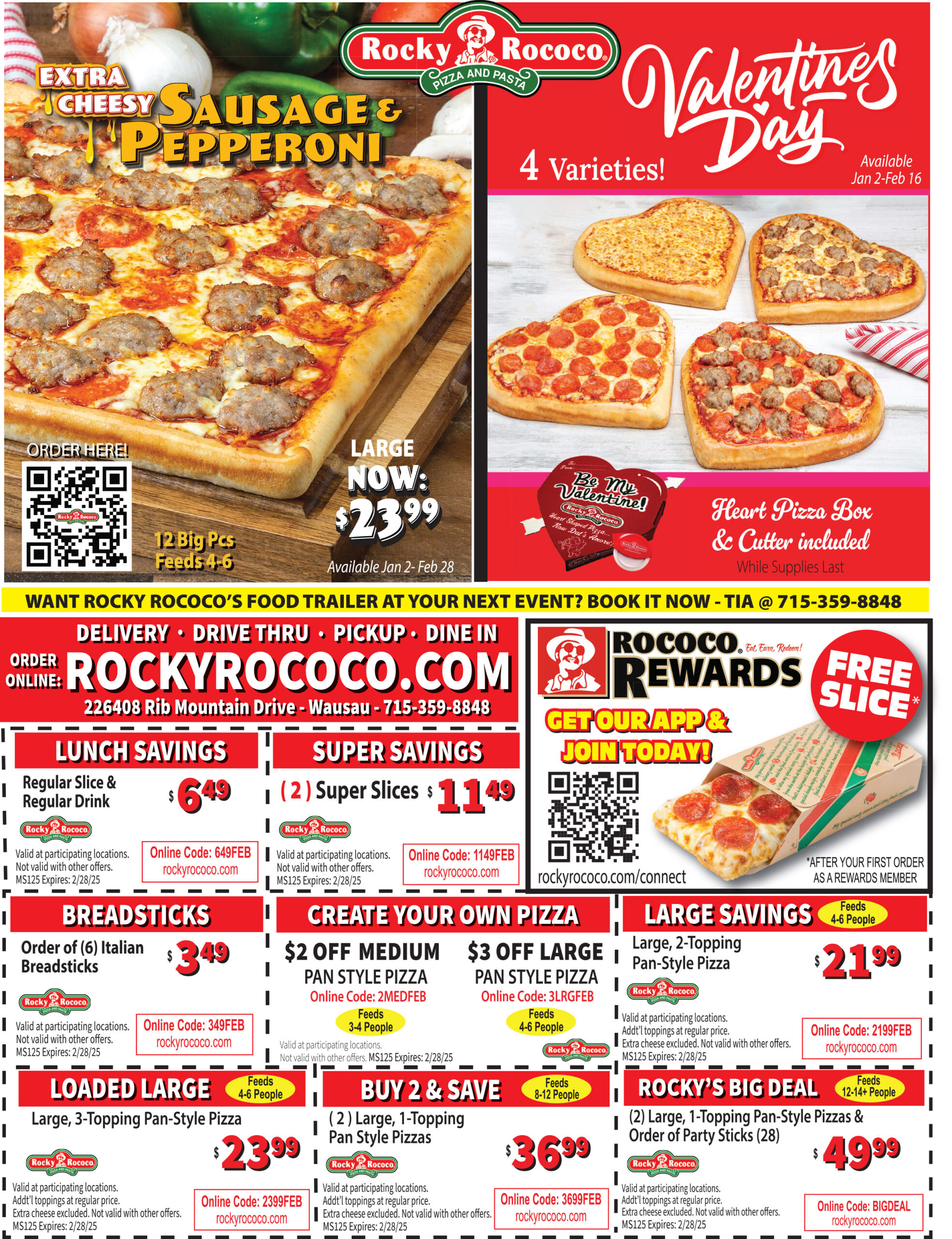 Rocky Rococo - Wausau - Coupons from Money Saver