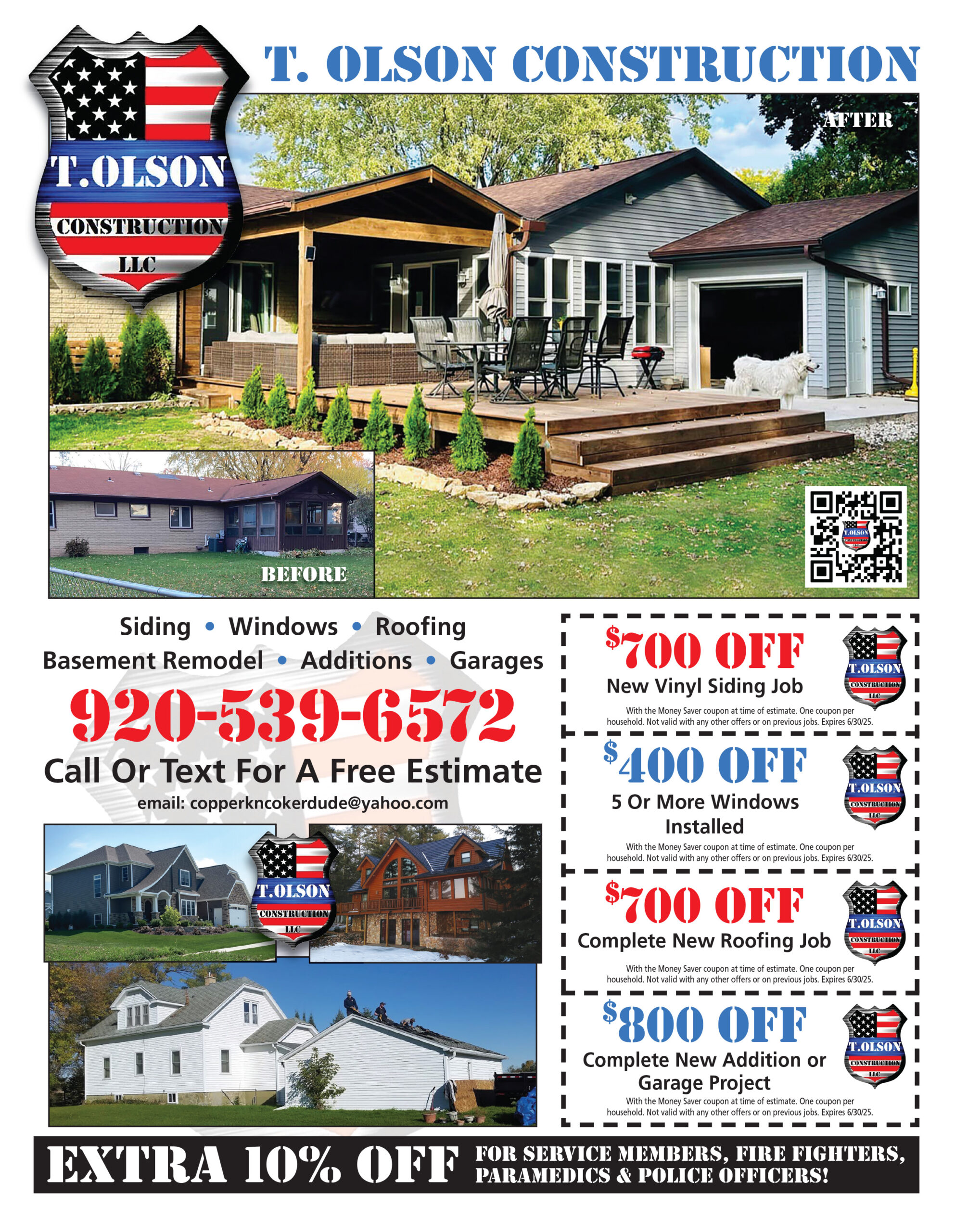 T. Olson Construction - Coupons from Money Saver