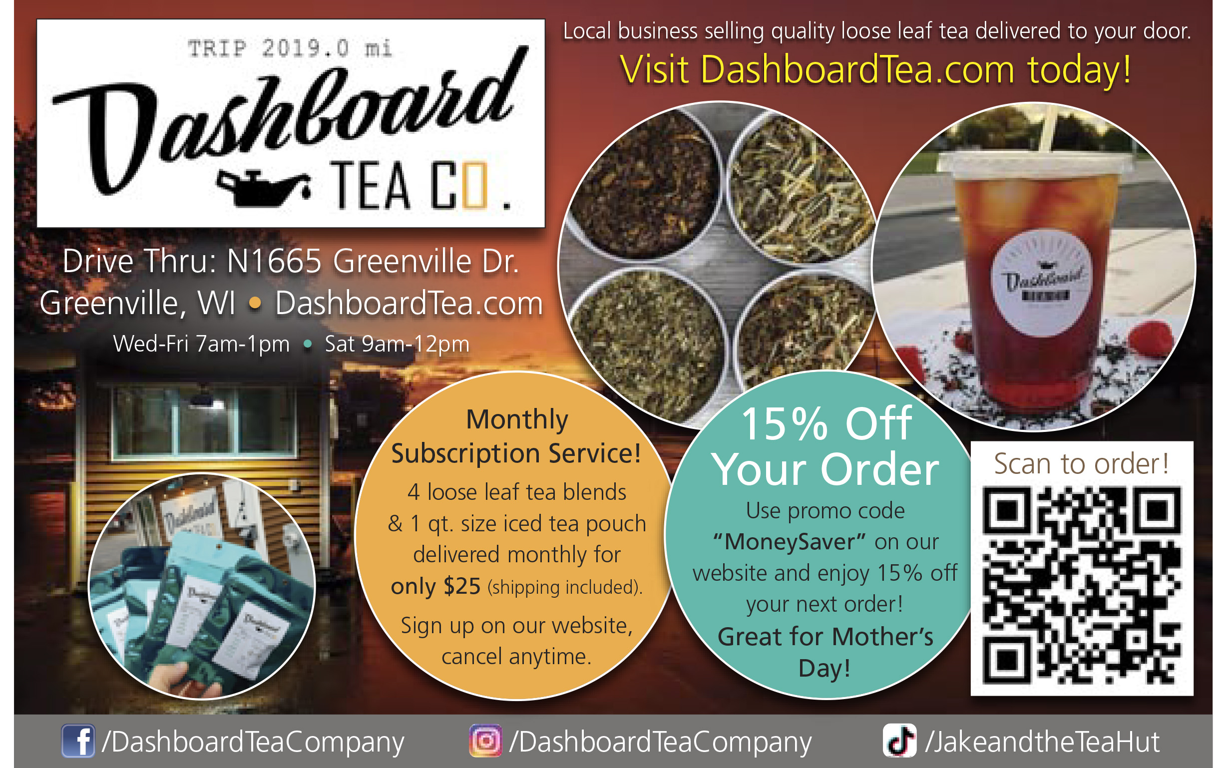 Dashboard Tea Co. - Money Saver